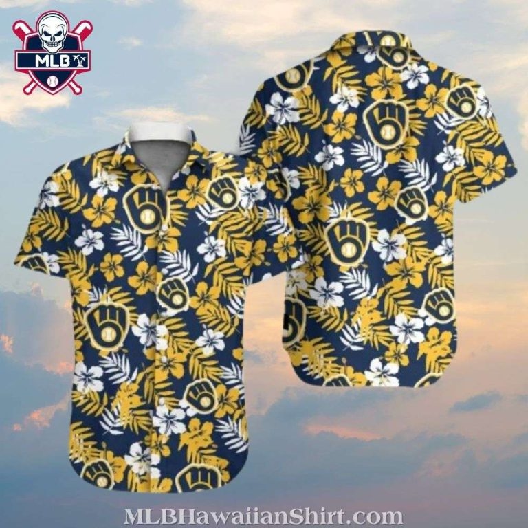 Bold Blue Flora LA Dodgers Hawaiian Baseball Shirt - MLB Hawaiian Shirt ...